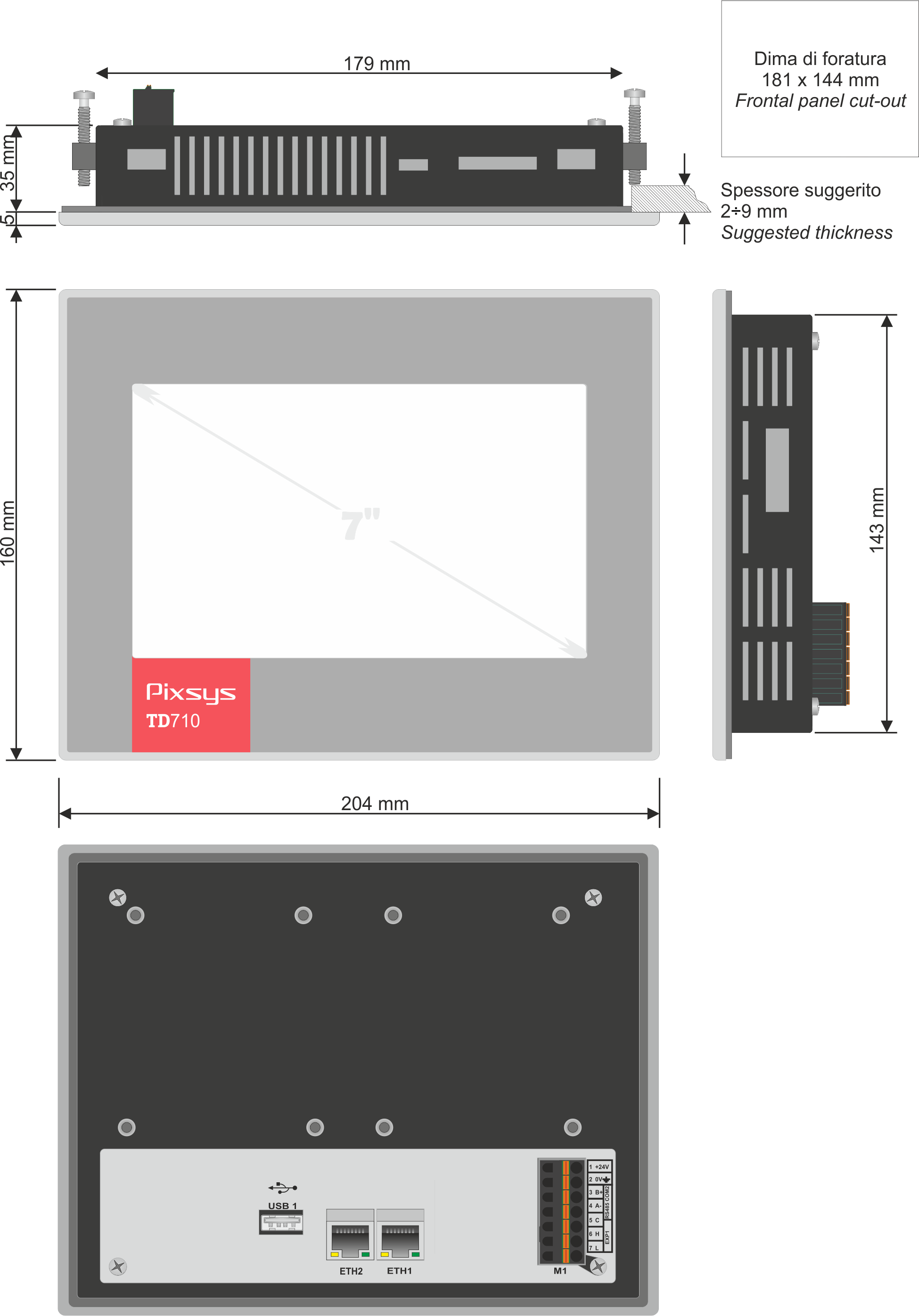 TD710 | HMI 7" with Soft-PLC